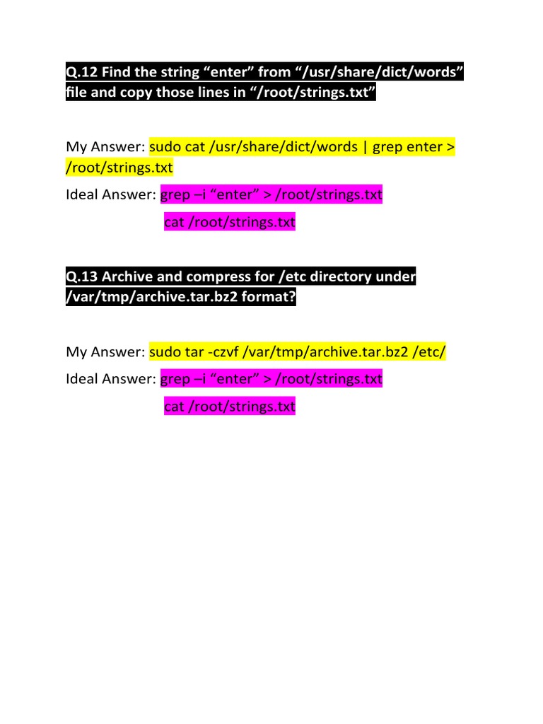 Linux Exam Questions Pdf