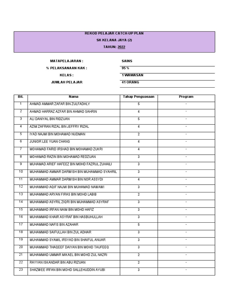Catch Plan THN 1 | PDF