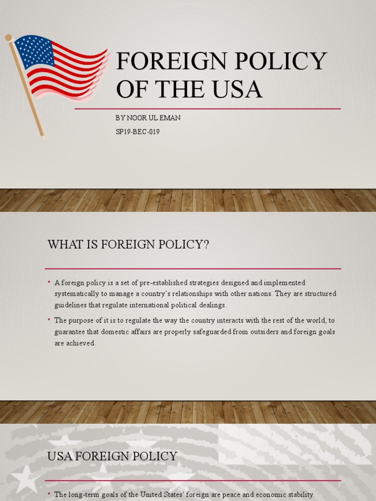 Foreign Policy of The USA | PDF | Foreign Policy Of The United States ...