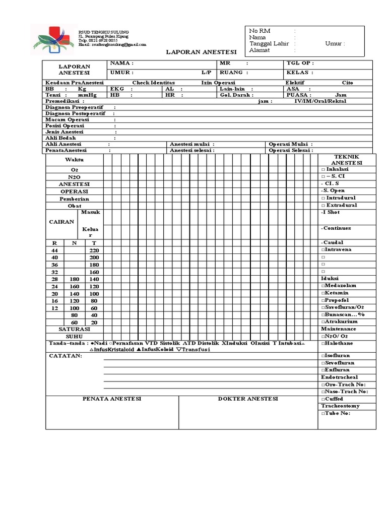 Laporan Anestesi dan Sedasi Medis | PDF