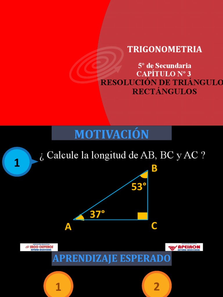 Capitulo - 3 - Resolucion de Triangulos Rectangulos Muestras | PDF | Triángulo | Trigonometría