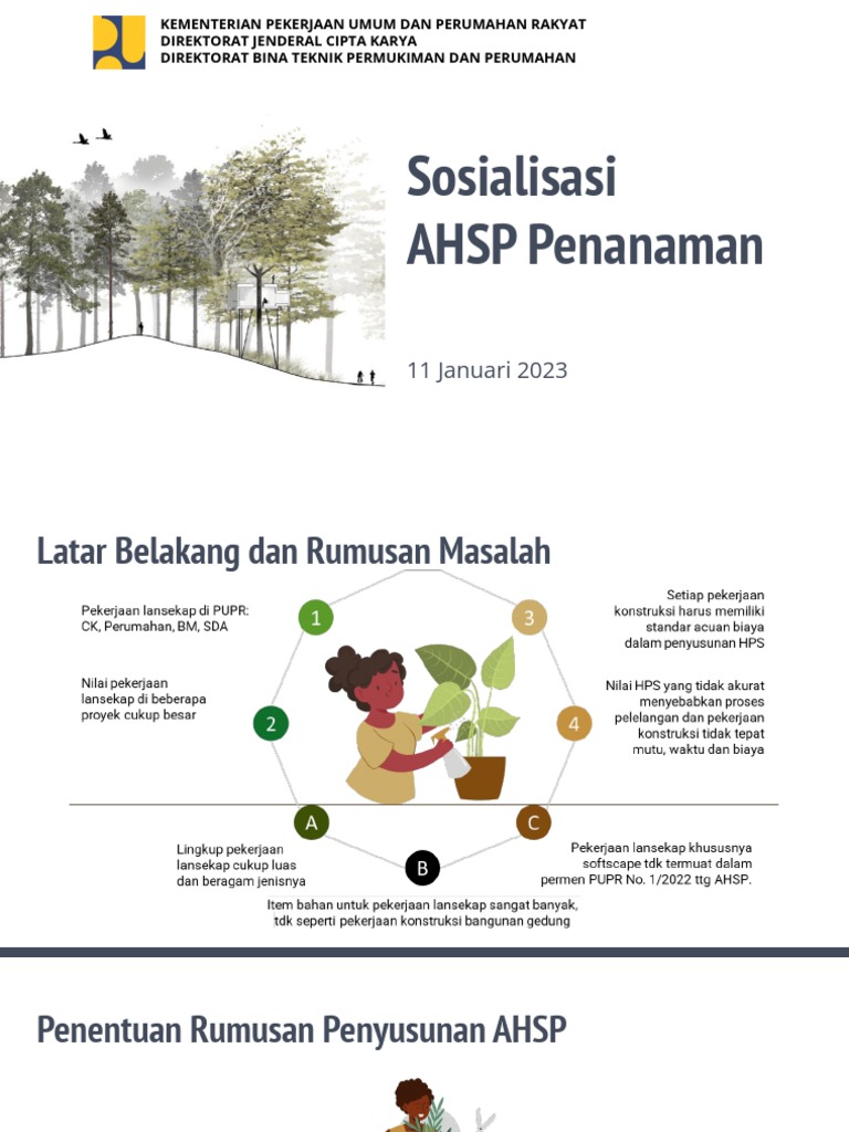 Sosialisasi AHSP Penanaman - 0123 | PDF