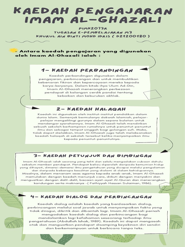 Kaedah Pengajaran Imam Al-Ghazali | PDF