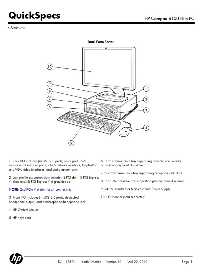 HP Compaq 8100 Elite PC - MANUAL | PDF | Bios | Windows 7