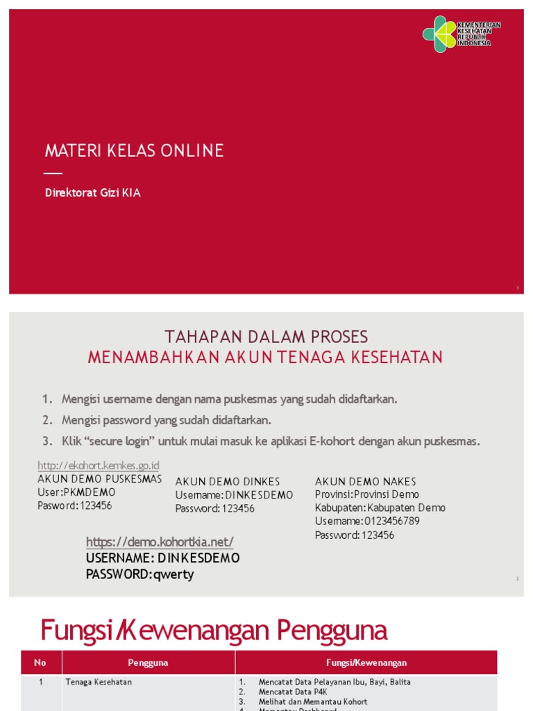 Materi e Kohort Teknis Pengisian Layanan Ibu | PDF