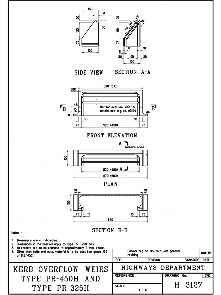 Engineering Diagram for Weirs | PDF