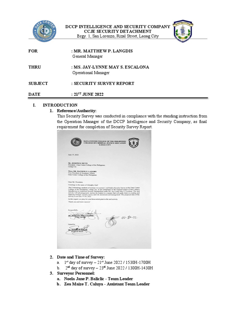 Survey Report | PDF | Security Guard | Safety