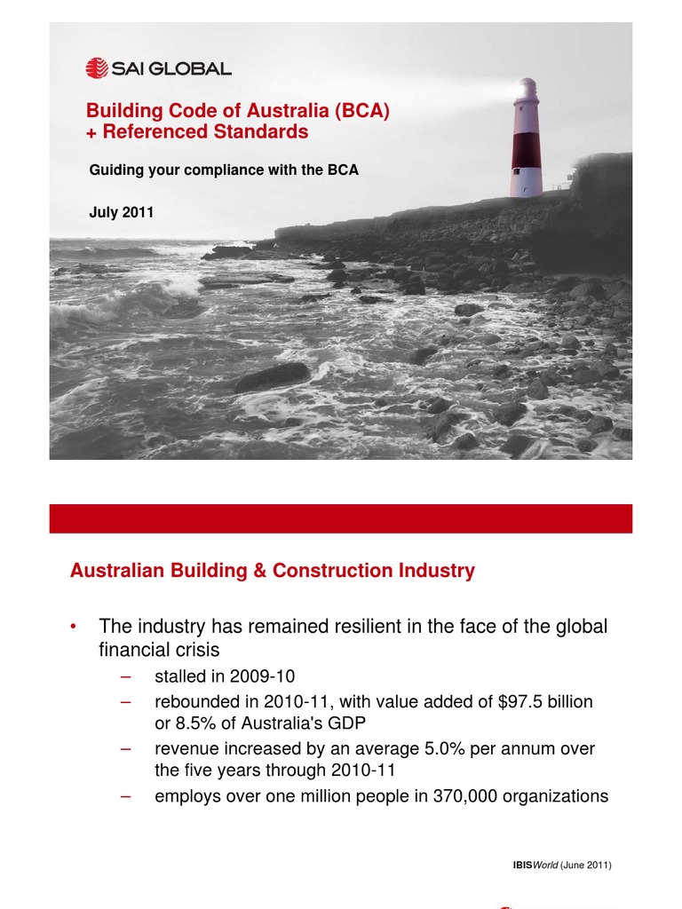 Building Code of Australia BCA and Standards | PDF