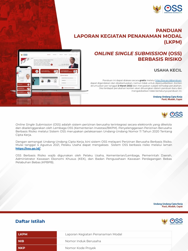 Laporan Kegiatan Penanaman Modal (LKPM) | PDF | Bisnis | Komputer
