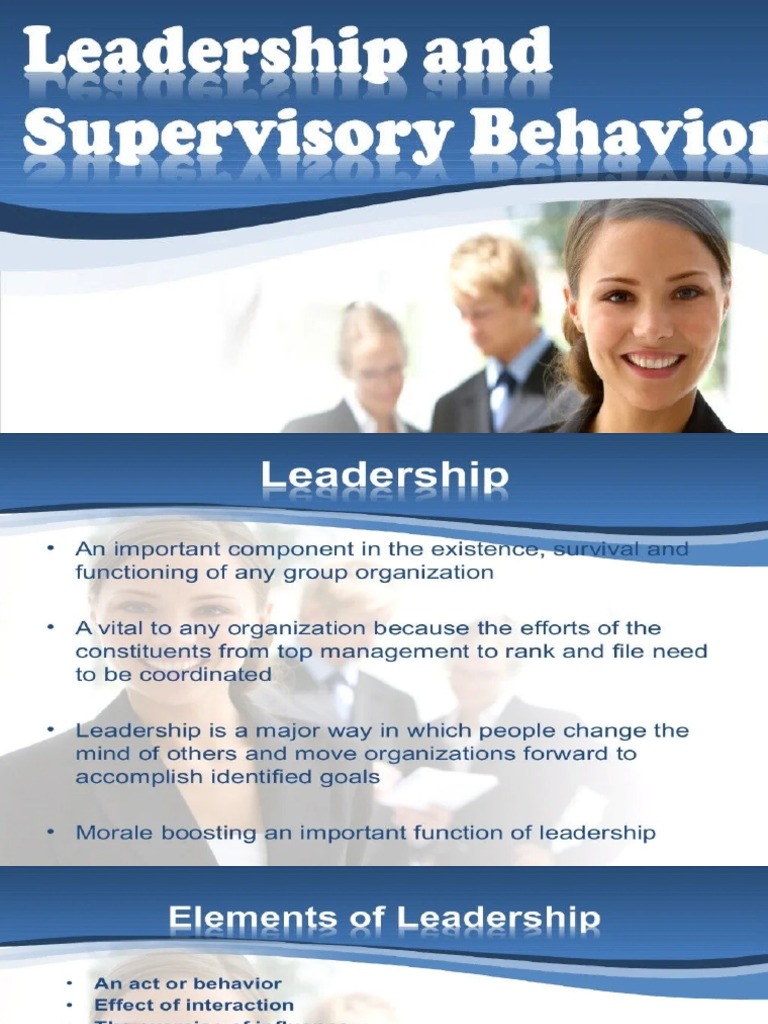 Leadership and Supervisory Behavior | PDF