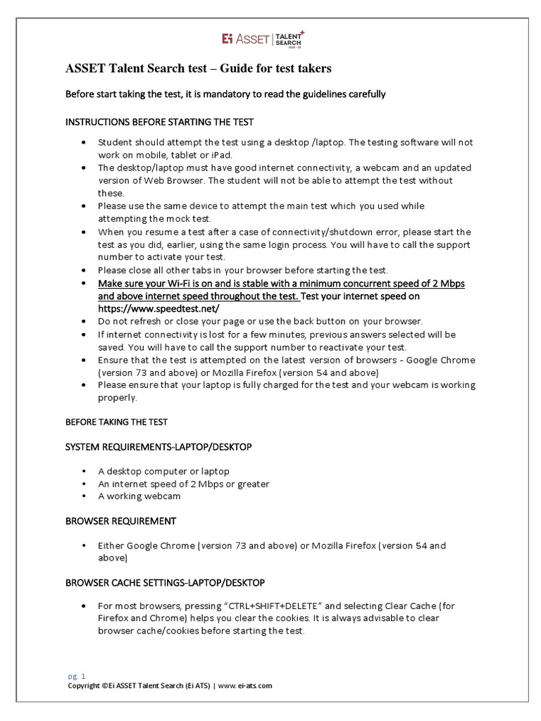 Ats Test Taker Guide India 2022-23 | PDF | Computing | Software