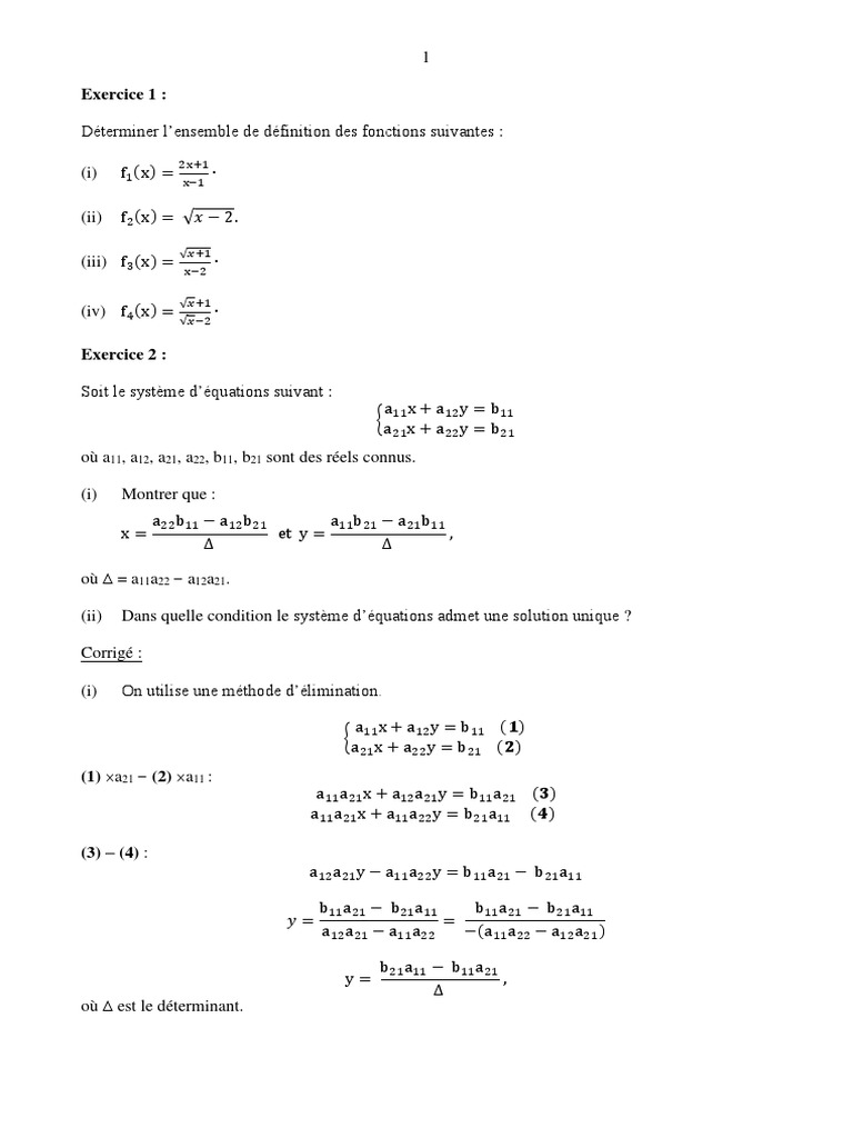 Corrigé d'exercices de maths 3ème | PDF | Mathématiques | Objets ...