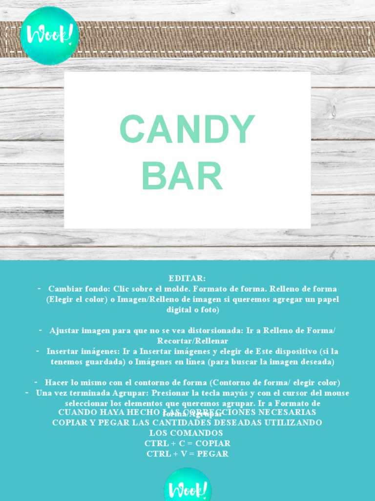 Plantilla Candy Bar | PDF | Informática | Software