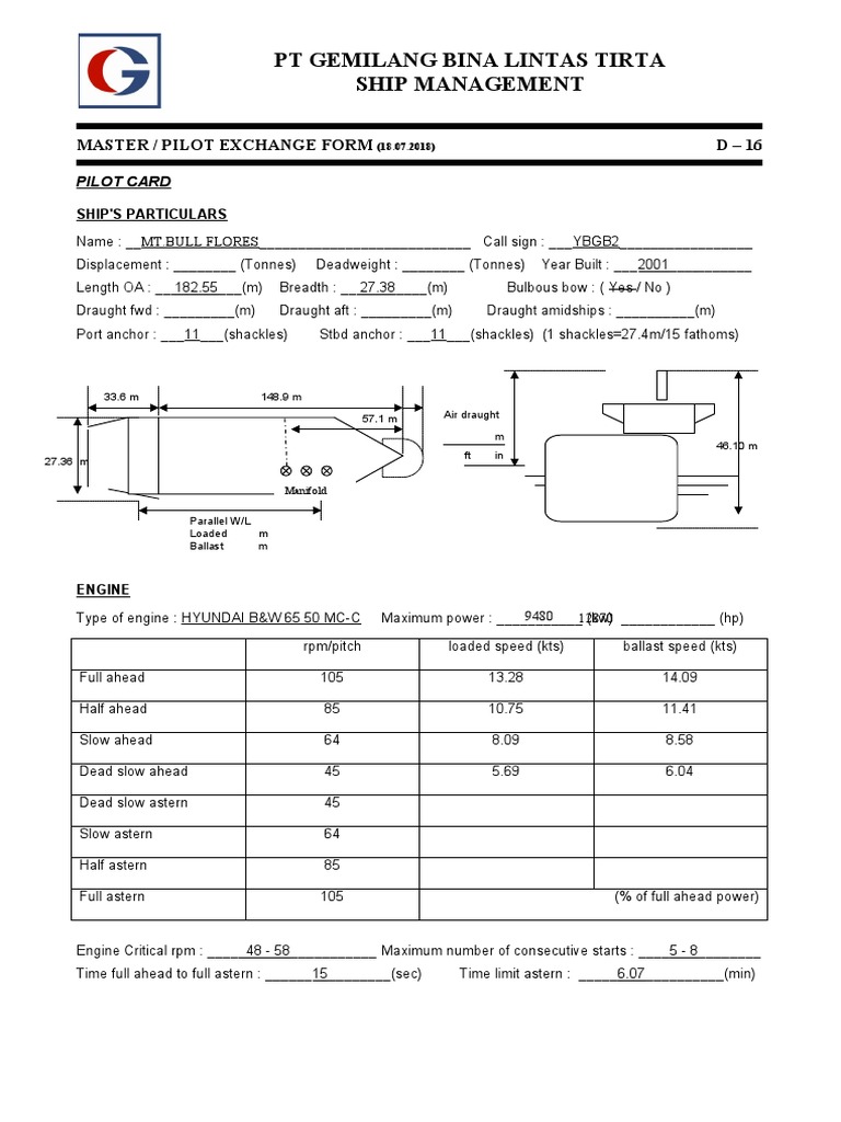D - 16 Master - Pilot Exchange Edited | PDF | Ships | Rudder