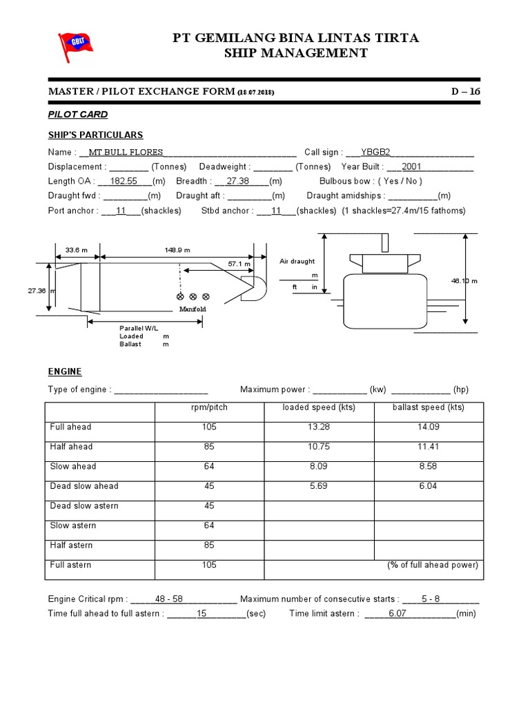 D - 16 Master - Pilot Exchange | PDF | Ships | Rudder