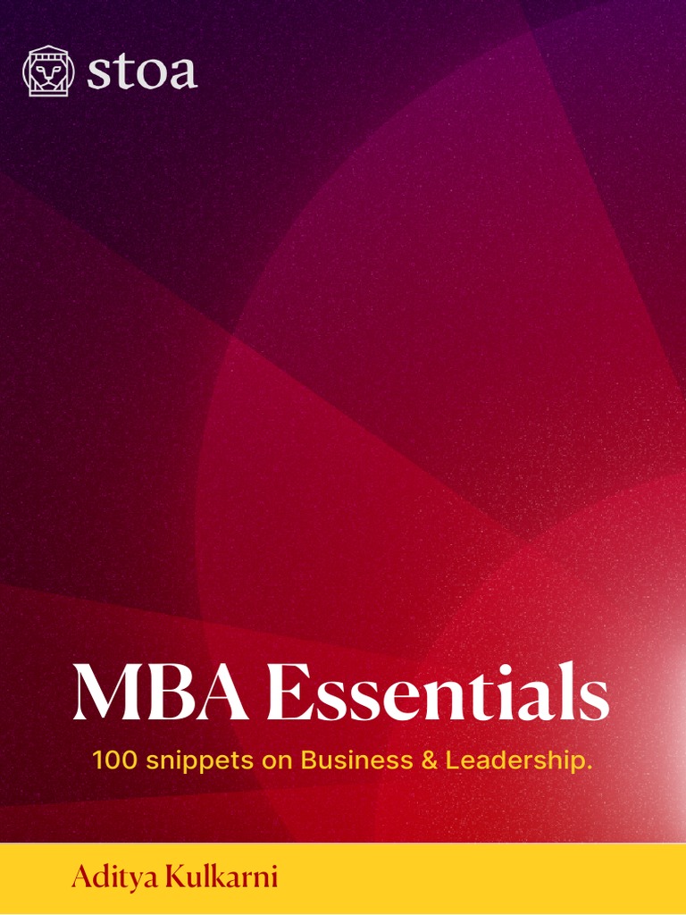 MBA Essentials | PDF | Economies | Business