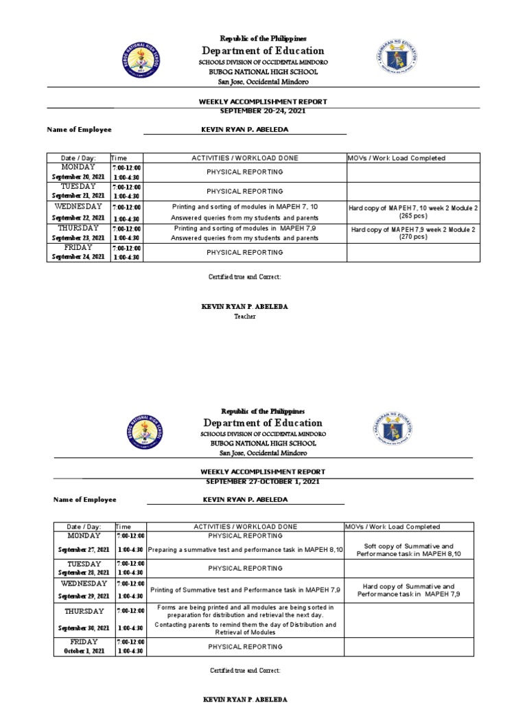 Alternative-Work-Arrangement_ACCOMPLISHMENT | PDF