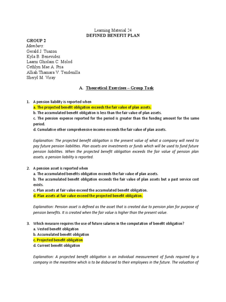 LM-24 Intermediate Accounting | PDF | Defined Benefit Pension Plan | Pension