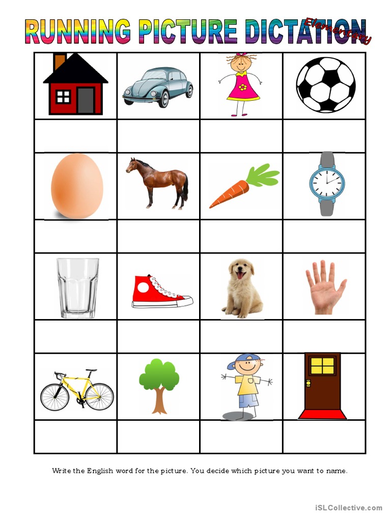 Running Picture Dictation | PDF