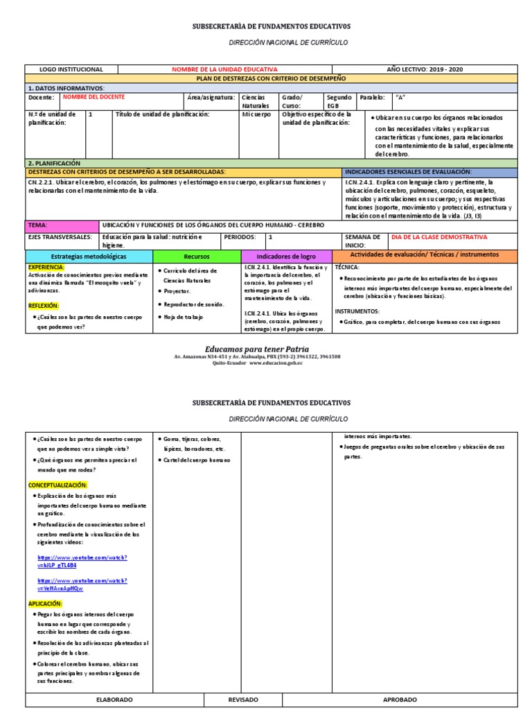 Plan de Clase - Clase Demostrativa | PDF | Plan de estudios | Planificación