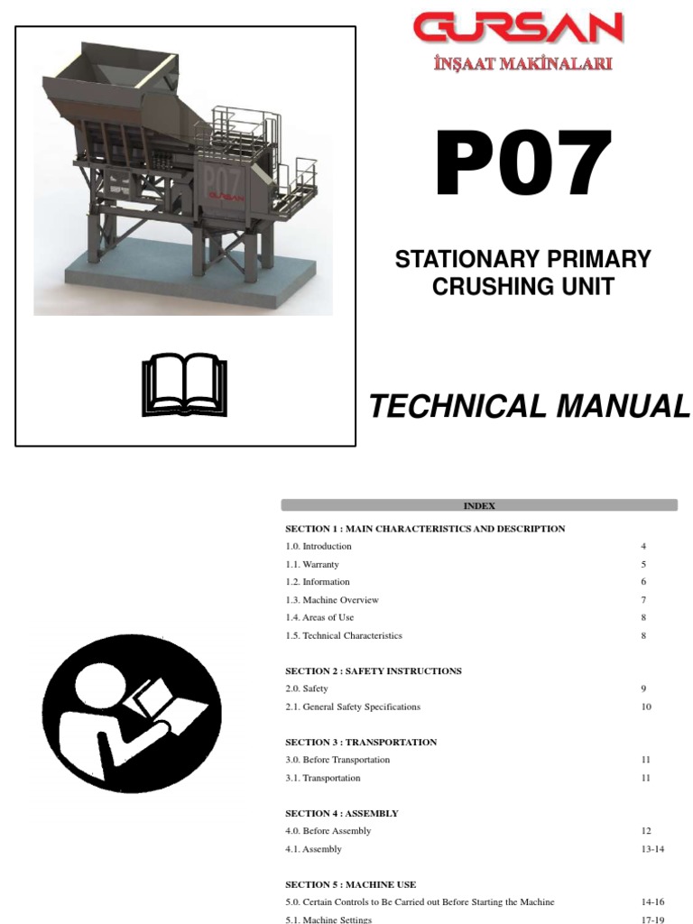 P07 Technical Manual | PDF | Screw | Bearing (Mechanical)