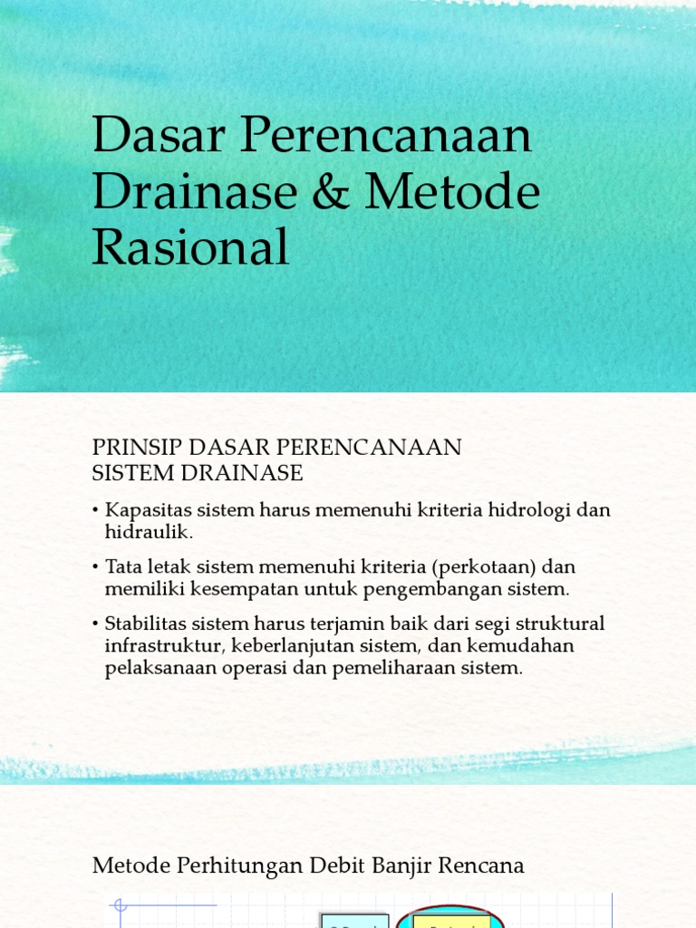Kuliah 11 - Dasar Perencanaan Drainase & Metode Rasional | PDF