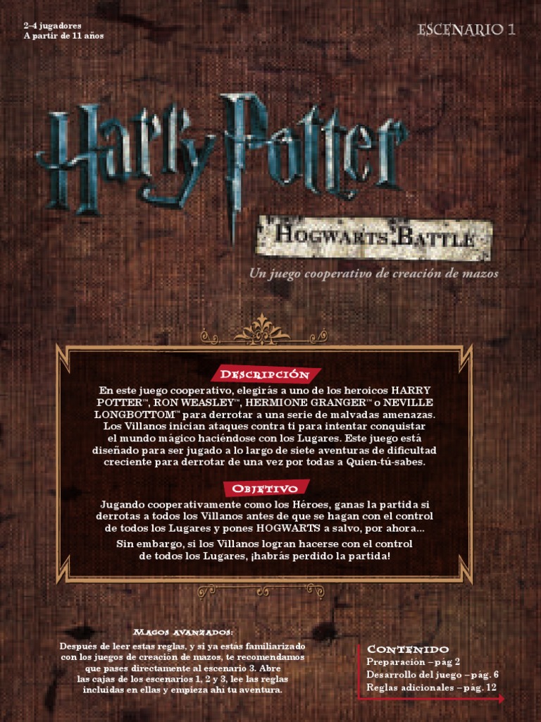 Harry Potter Hogwarts Battle Instrucciones | PDF | Harry Potter