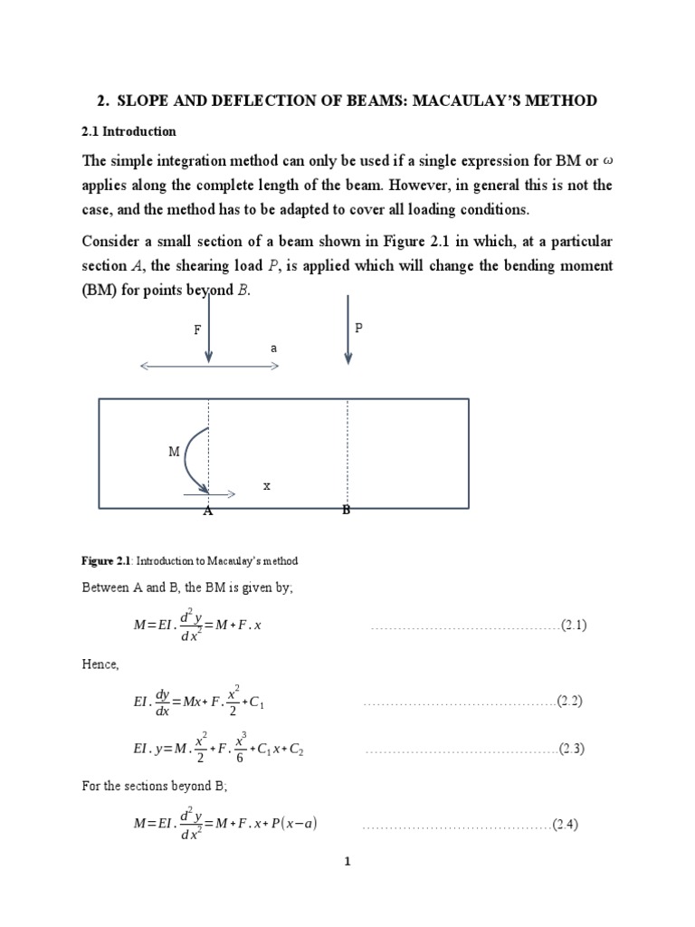 Macaulays Method | PDF | Beam (Structure) | Classical Mechanics