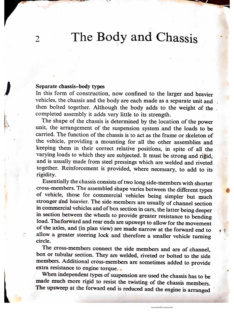 Chasis and Body Design | PDF