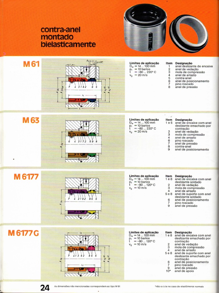 Burgmann - Pag 24-25 M61 M63 M6177 M6177G | PDF
