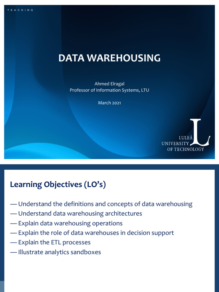 Data Warehousing Concepts and Architecture | PDF | Data Warehouse | Information Technology ...