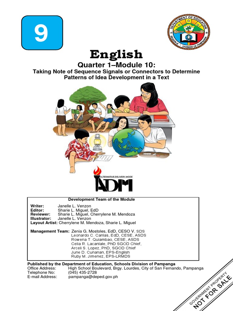 English9 - q1 - Mod10 - Take Note of Sequence Signals or Connectors To ...