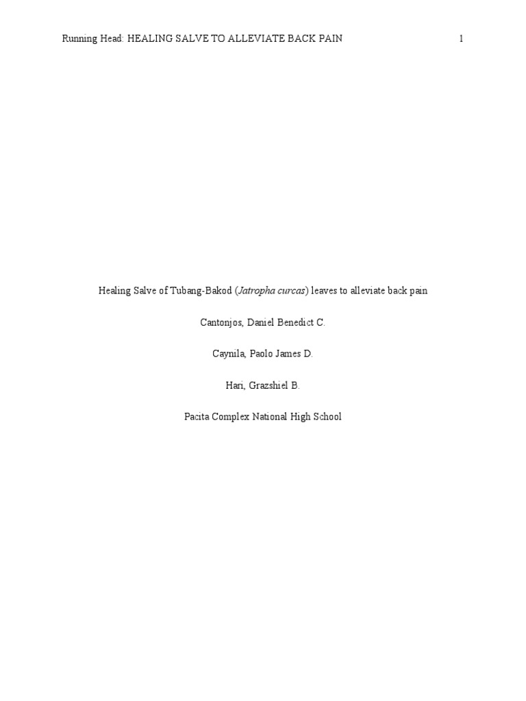 RS Paper | Download Free PDF | Pain | Back Pain