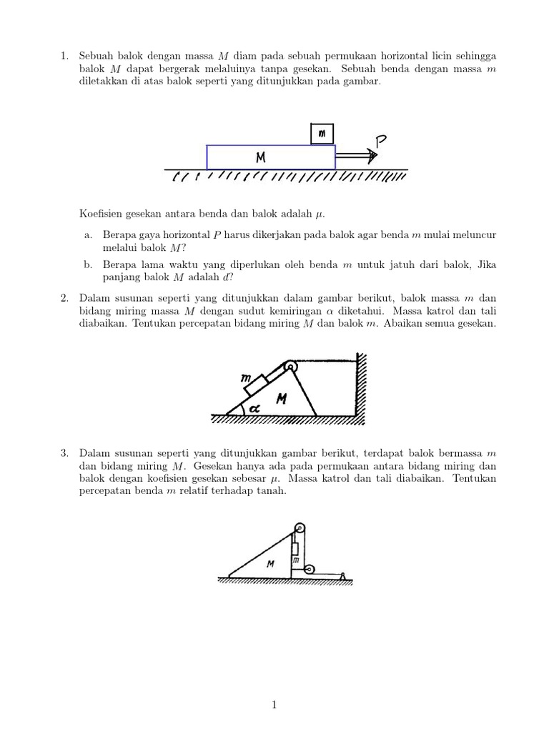 Soal Dinamika Translasi 3 | PDF
