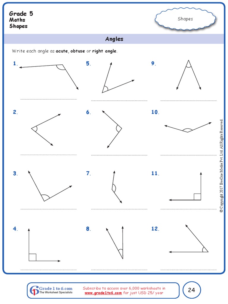 Classify The Angles | PDF
