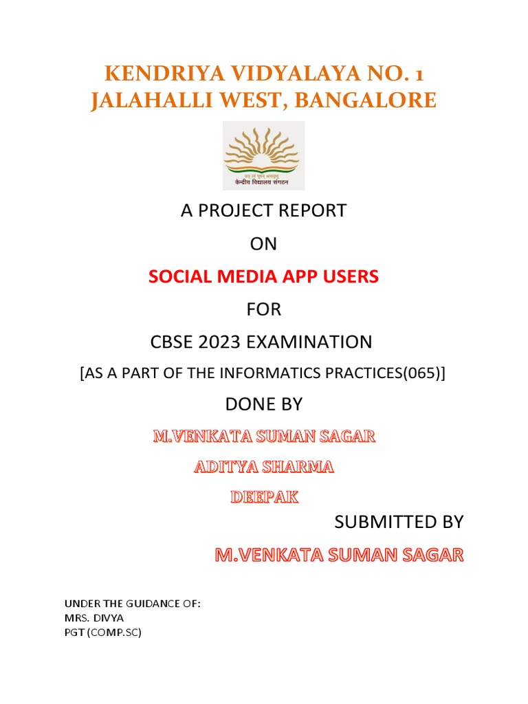 Ip Porject Done by (Suman, Aditya, Deepak) | PDF | Python (Programming ...