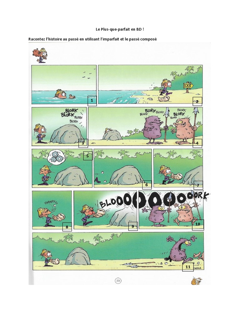 Le Plus-que-parfait en BD | PDF | Linguistique | Grammaire