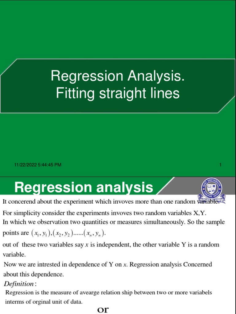 Class-33 Regression | PDF | Regression Analysis | Linear Regression