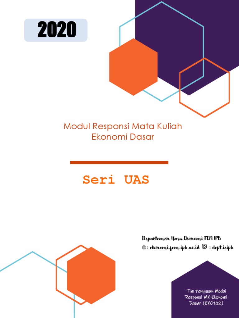 Modul Responsi Ekonomi Dasar EKO102 | PDF | Pengelolaan Keuangan & Uang