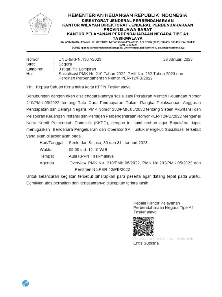 PMK No210 Tahun 2022 PMK No 232 Tahun 2023 Dan Perdirjen Perbendaharaan Nomor PER12PB2022 ...