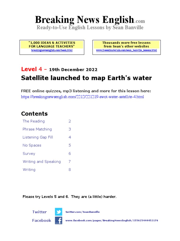 Swot Water Satellite 4 | PDF | Earth Sciences | Physical Geography