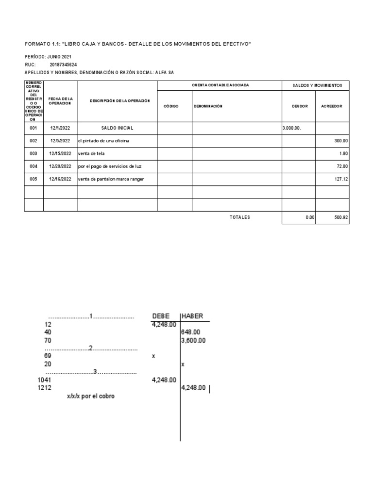 Caso Practico - Libro Caja y Bancos 2d | PDF | Bancos | Contabilidad