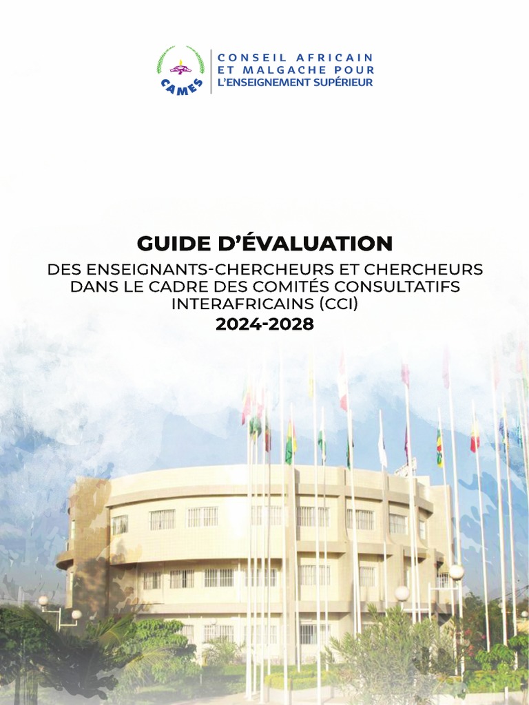 Guide - Evaluation Enseignants Chercheurs CAMES 2024 2028 VF | PDF