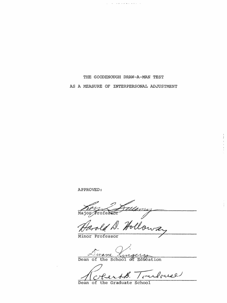 Draw A Man Test | PDF | Intelligence Quotient | Statistics