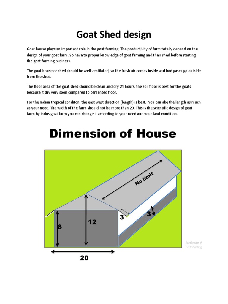 Goat Shed Design for Optimal Farming | PDF