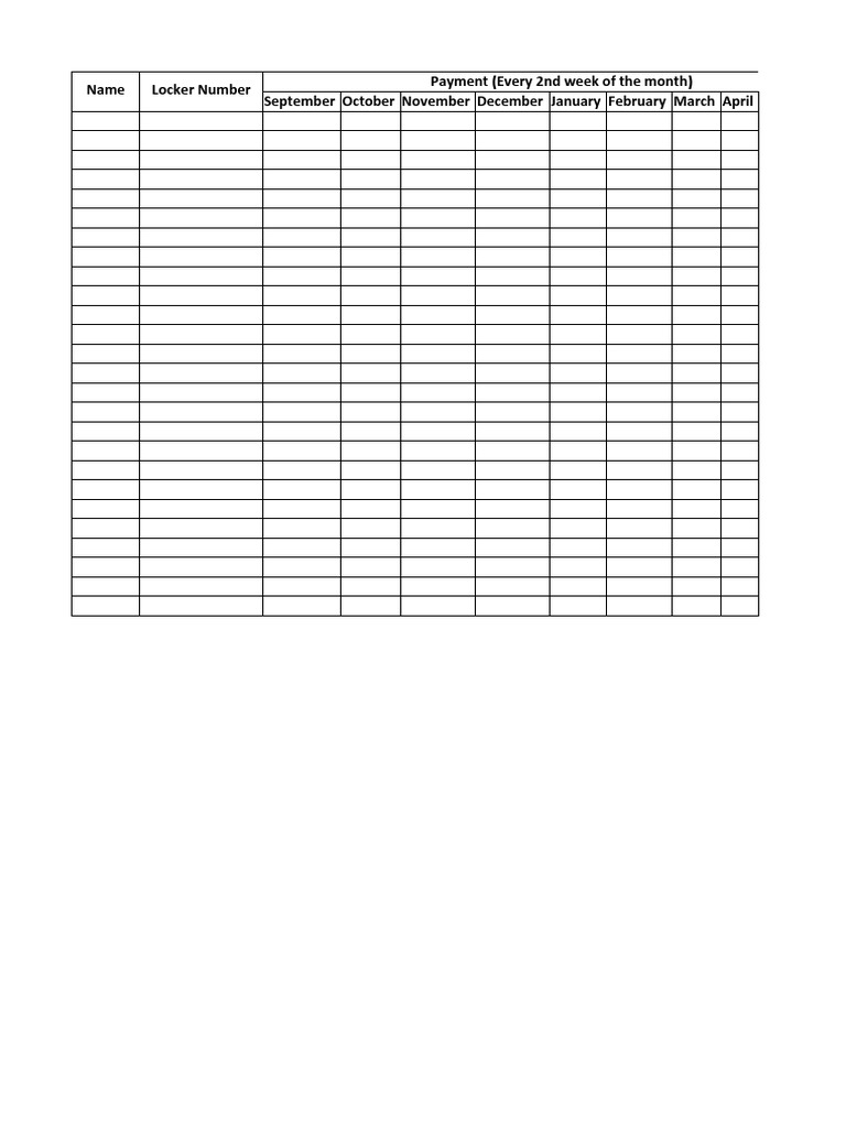 Locker Assignment | PDF