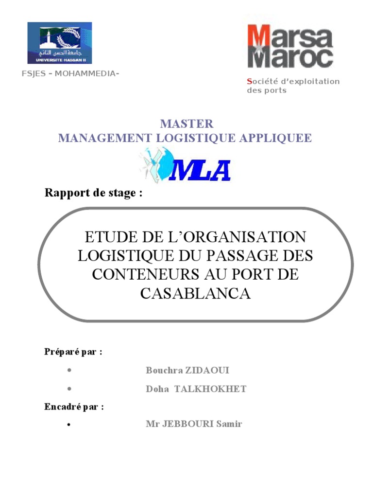 Rapport Doha Et Bouchra Marsa Maroc | PDF | Port | Maroc