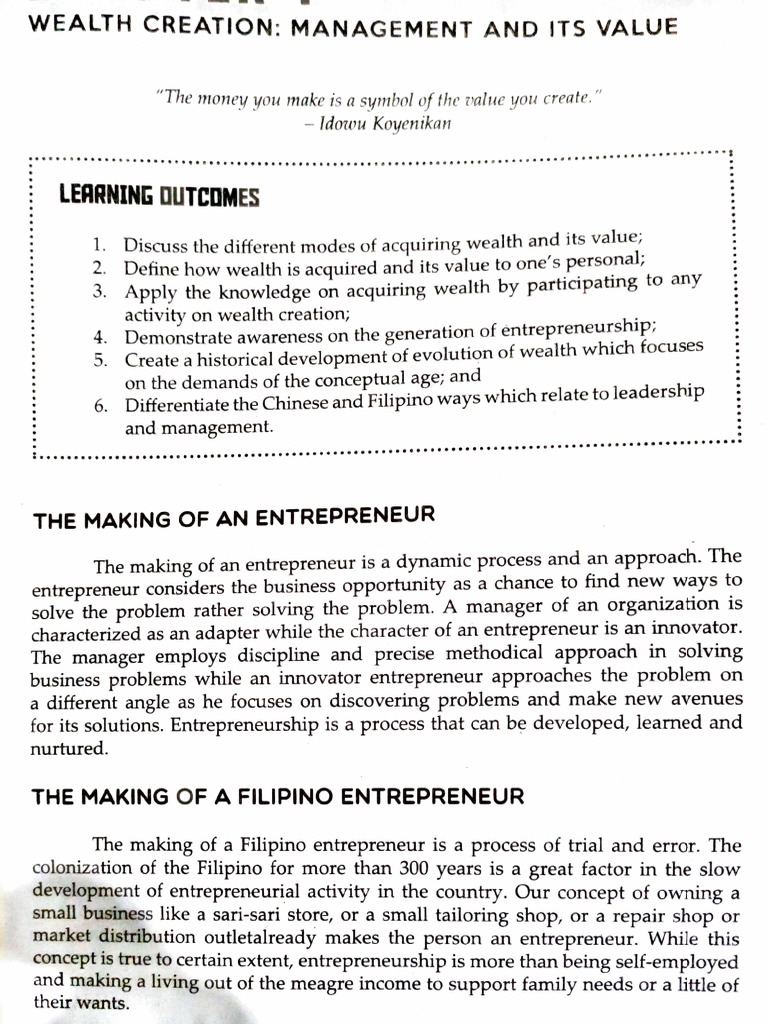 Wealth Creation Management and Its Value | PDF | Economies | Business