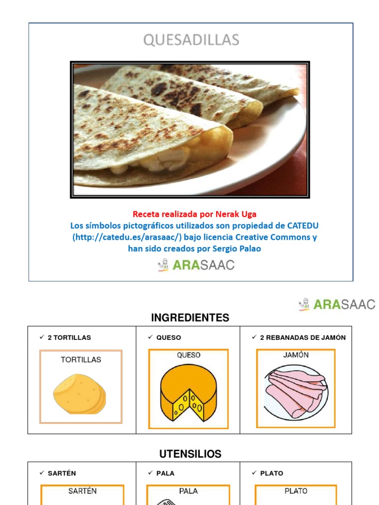 Receta De Quesadillas Para Niños Pdf Cocina Comidas Y Vino Salud