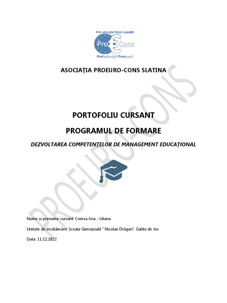 Portofoliu Final DCME Comsa Ana-Liliana | PDF